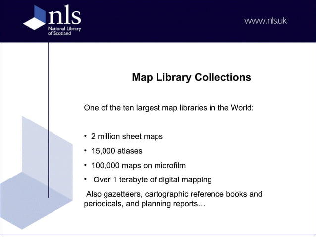 SLIC - Public Library Managers - NLS Map Library | PPT