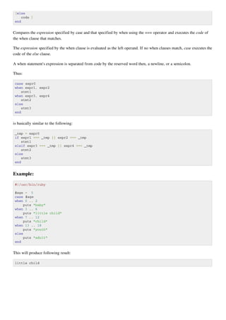 09 ruby if else | PDF