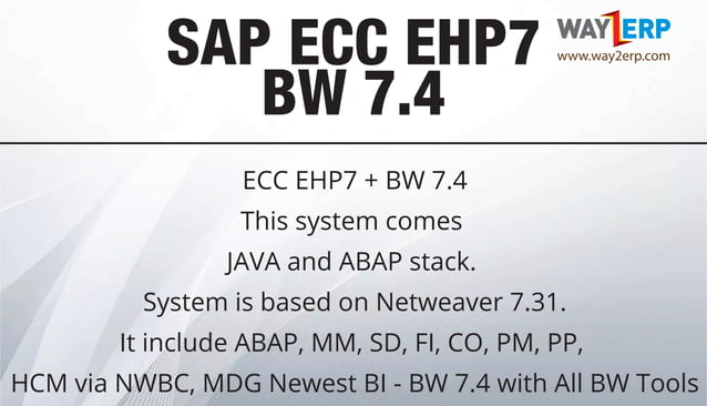 SAP ECC EHP7 + BW 74 | PPT