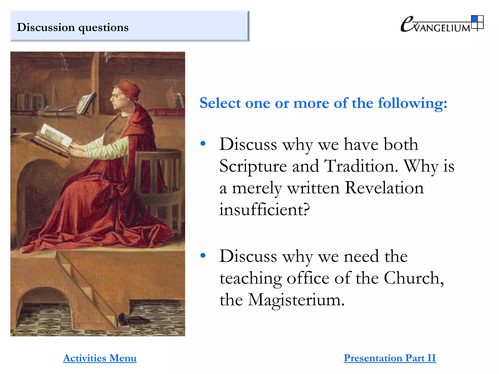 scripture and tradition | PPT