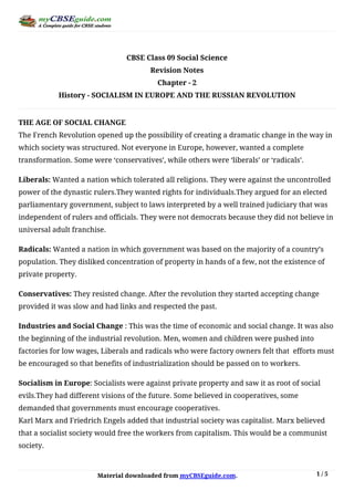 09 social science_key_notes_history_ch2_socialism_in_europe_and_russian ...