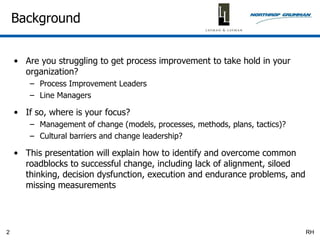 Identifying and Overcoming Roadblocks to Change | PPT