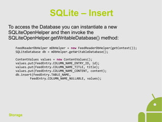 Android App Development - 09 Storage | PPT