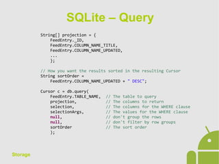 Android App Development - 09 Storage | PPT