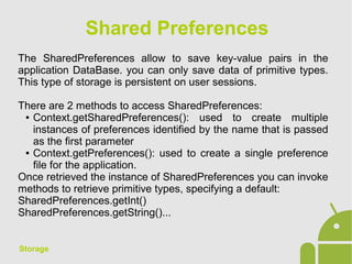 Android App Development - 09 Storage | PPT