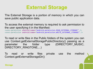 Android App Development - 09 Storage | PPT