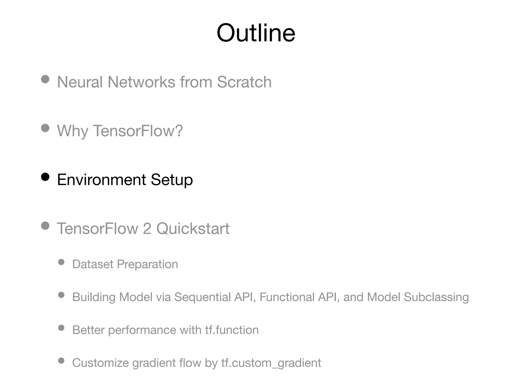 Neural Networks from Scratch - TensorFlow 101 | PPT