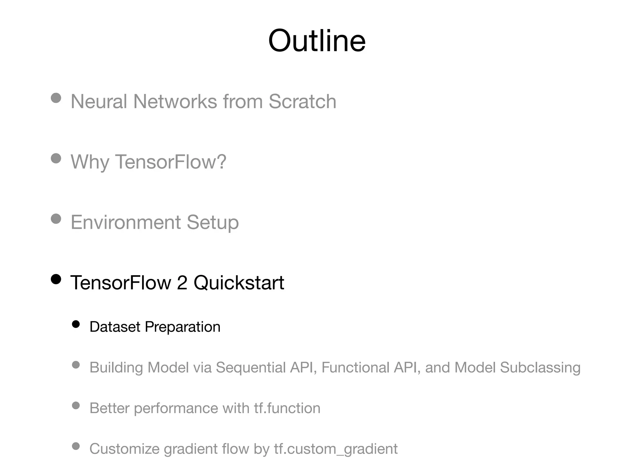 Neural Networks from Scratch - TensorFlow 101 | PPT