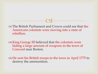the american revolution 1775 1781 powerpoint for all lessons! | PPT