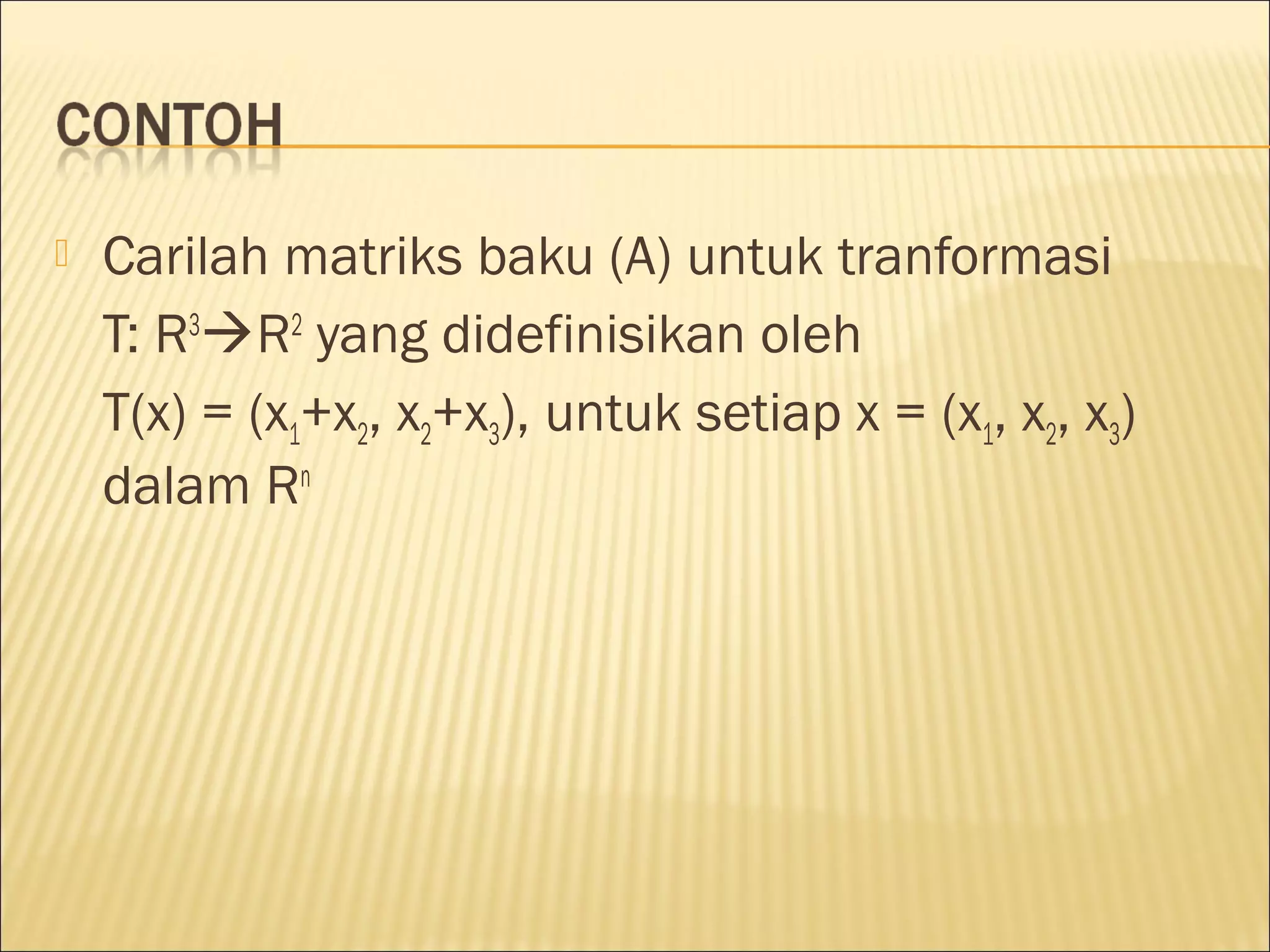 transformasi linier | PPT