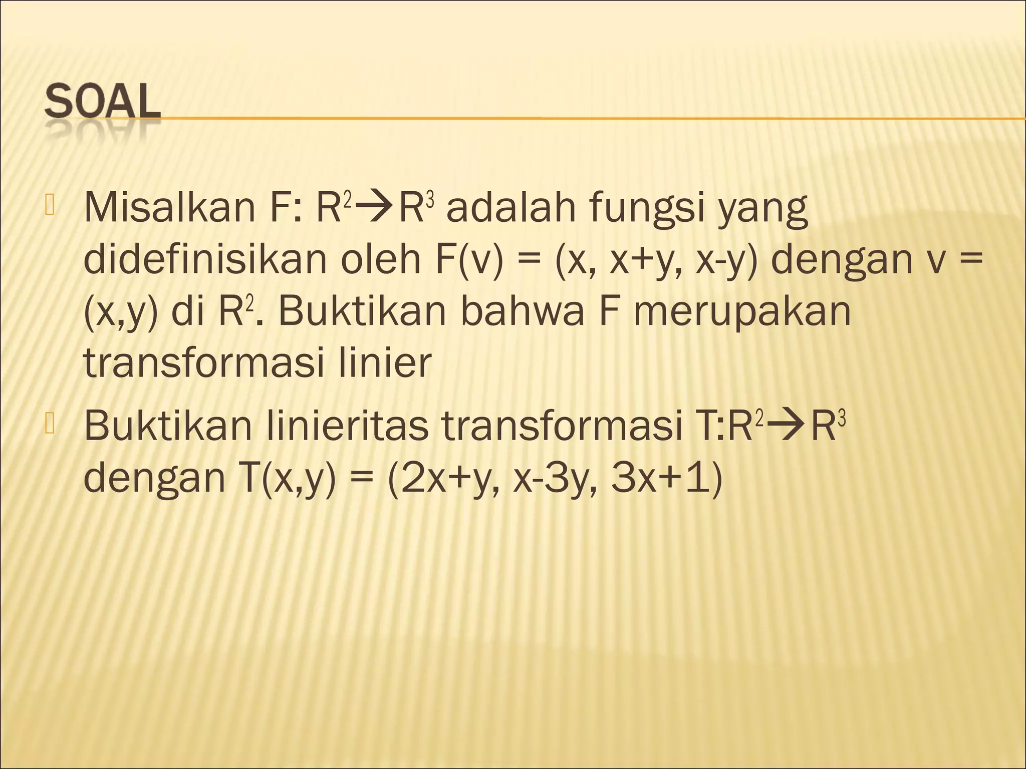 transformasi linier | PPT