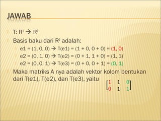 transformasi linier | PPT