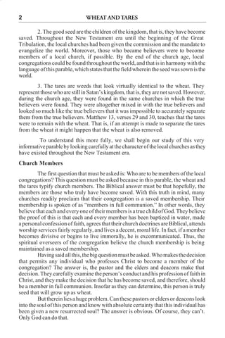 Wheat and Tares | PDF