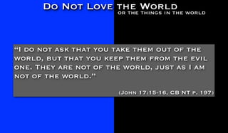 Do Not Love the World | PDF