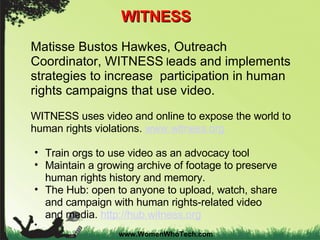 Women Who Tech Video Activism | PPT