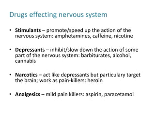 Drugs and disorders of nervous system | PPTX
