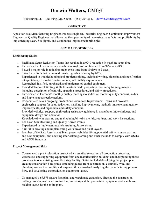 RESUME RICH TEXT 10-1-15 | PDF