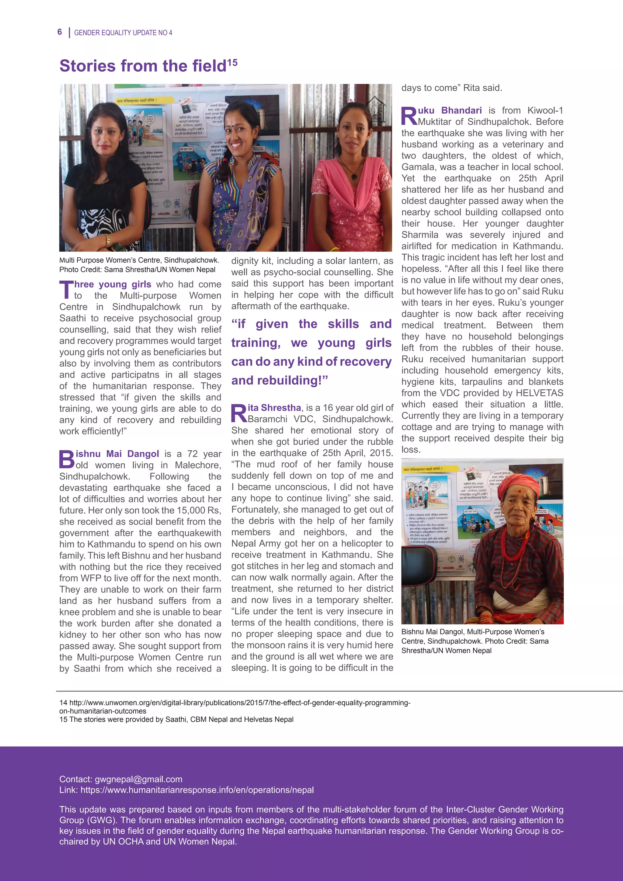 Gender Equality Update No 4 - 17th August | PDF