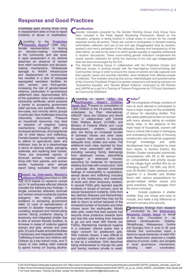 Gender Equality Update No 4 - 17th August | PDF