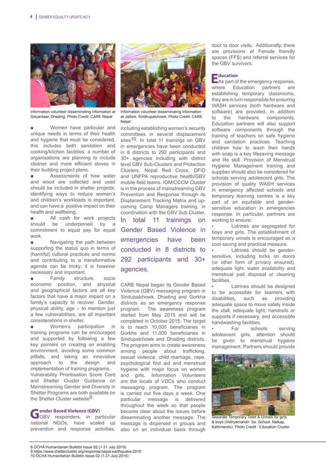 Gender Equality Update No 4 - 17th August | PDF