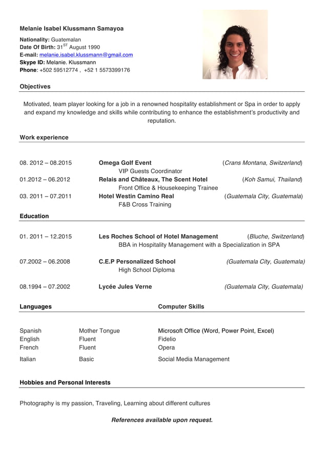 Cv 2016 Melanie Klussmann | PDF