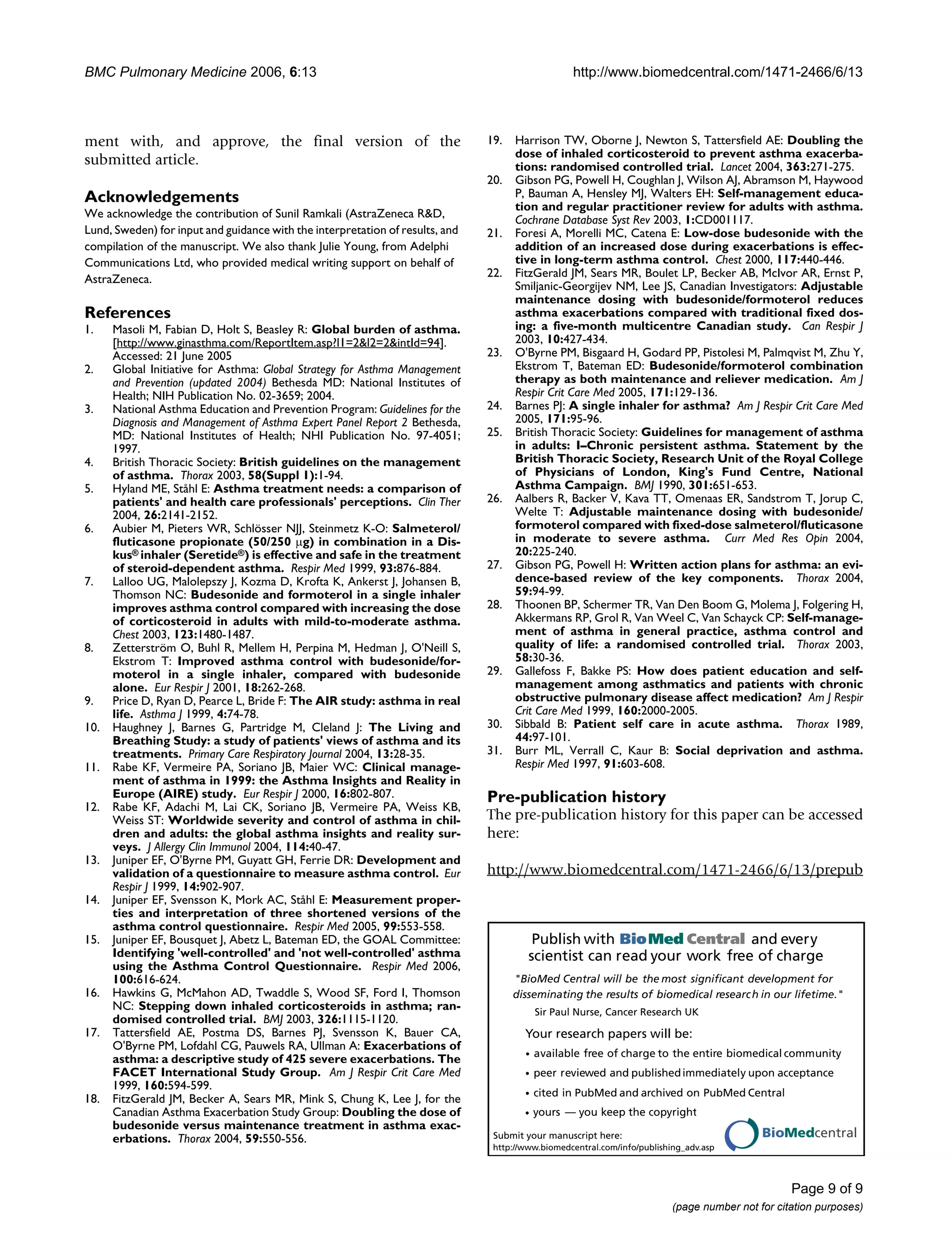 INSPIRE study BMC 2006 | PDF