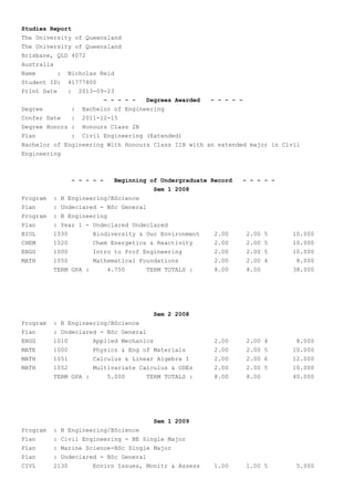 Academic Transcript | PDF