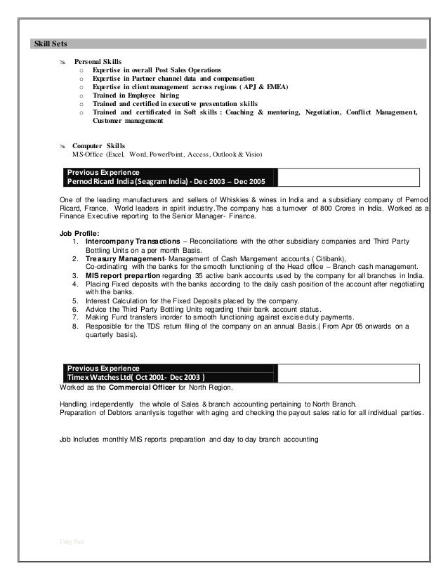 Uday - Resume