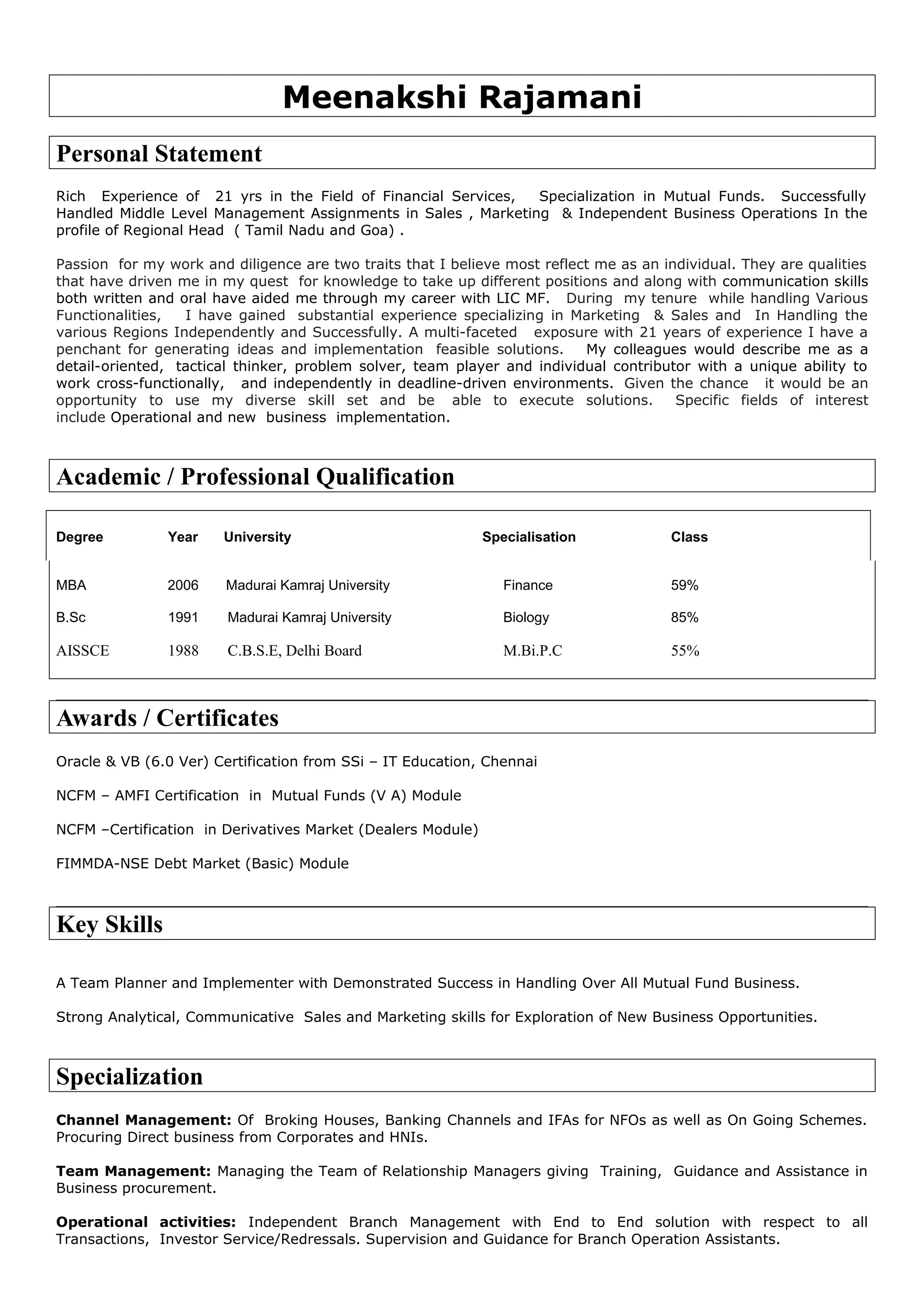 Meenakshi Rajamani- Resume | DOC