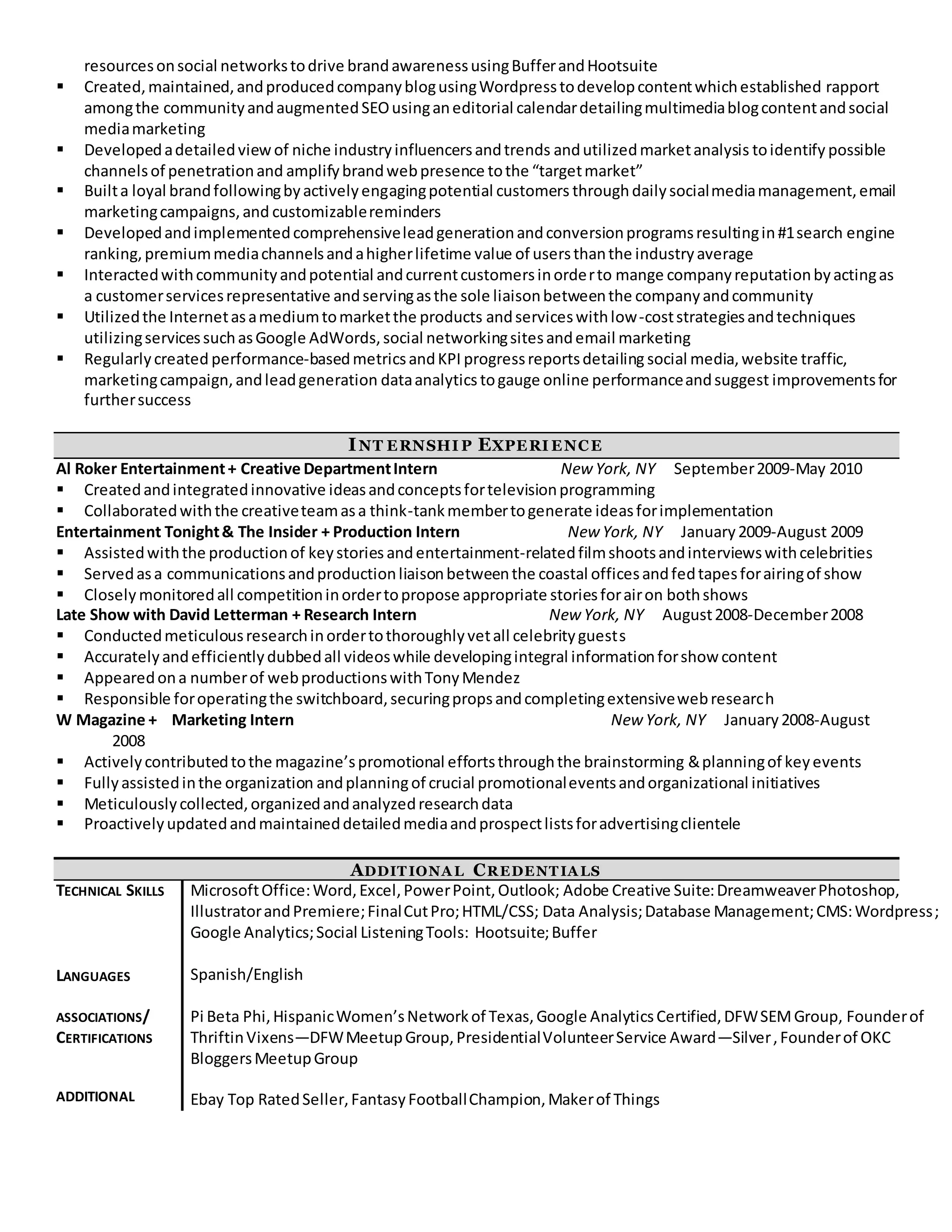 MalloryMusallam_RESUME | DOCX | Social Networking | Internet