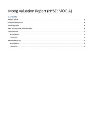 Moog Report final version | PDF | Stocks and Bonds | Personal Investing