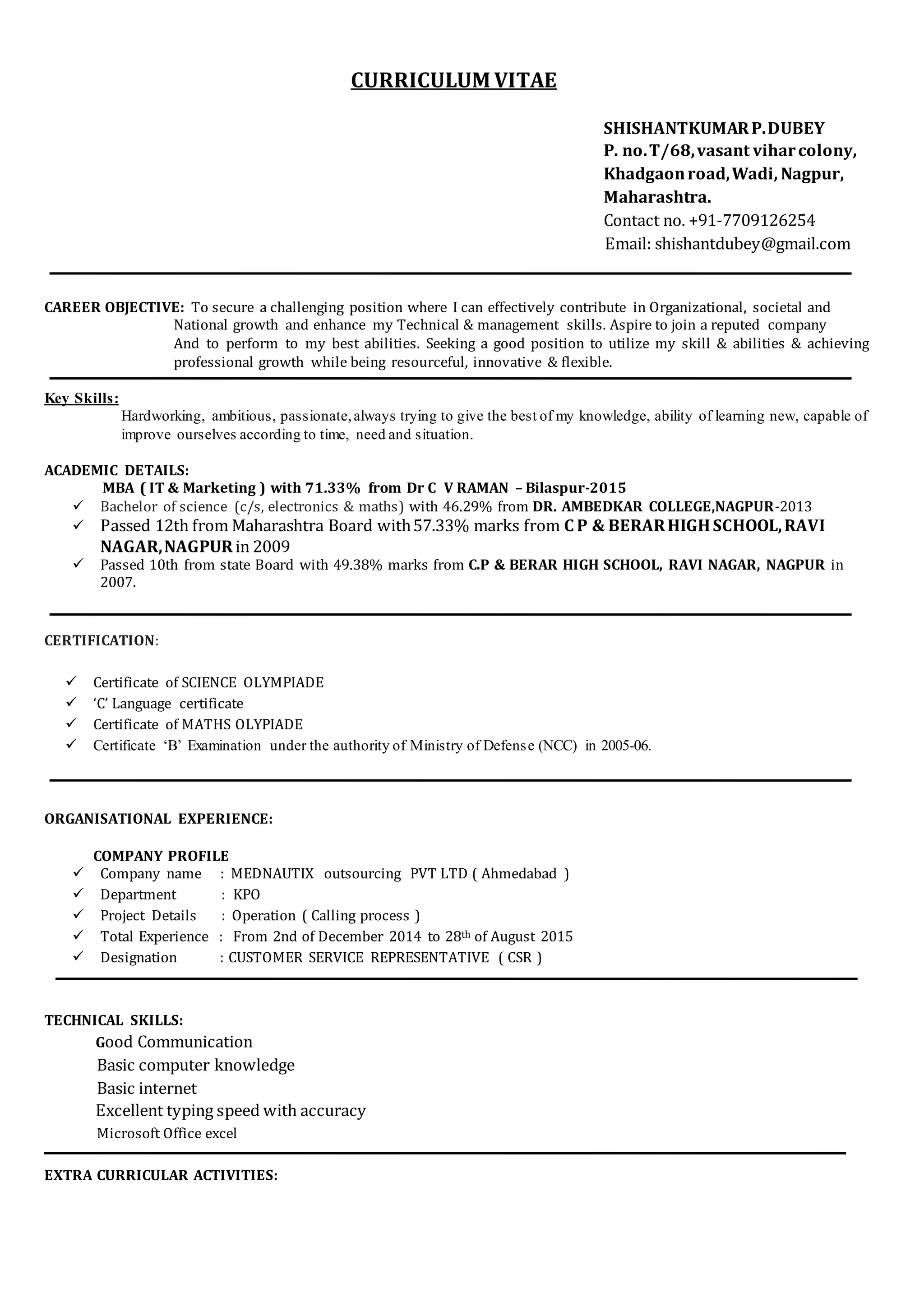 shishant cv | DOCX