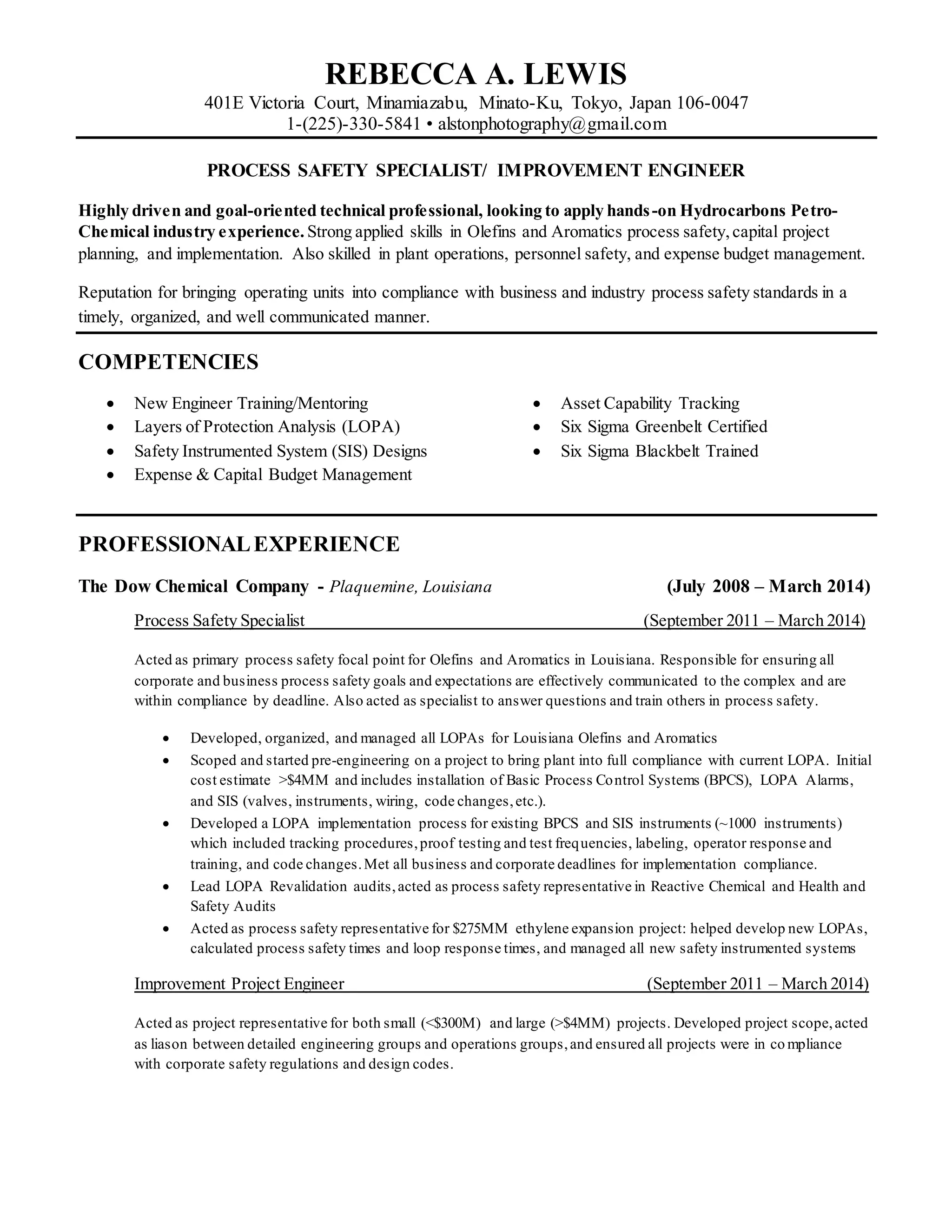Rebecca Lewis Resume | DOCX