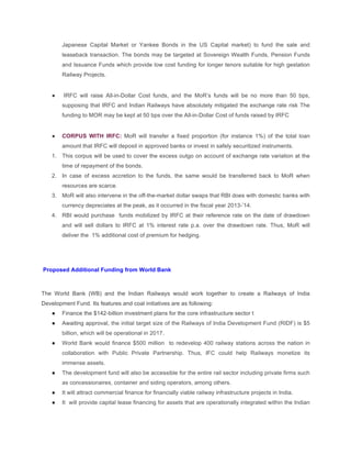 Analysis of Sources of Finances for Indian Railways and Futureroadmap | PDF
