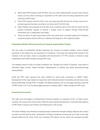 Analysis of Sources of Finances for Indian Railways and Futureroadmap | PDF