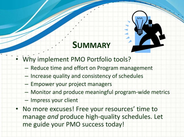 PMO Tools_Portfolio Reporting | PPTX | Business | Business and Finance