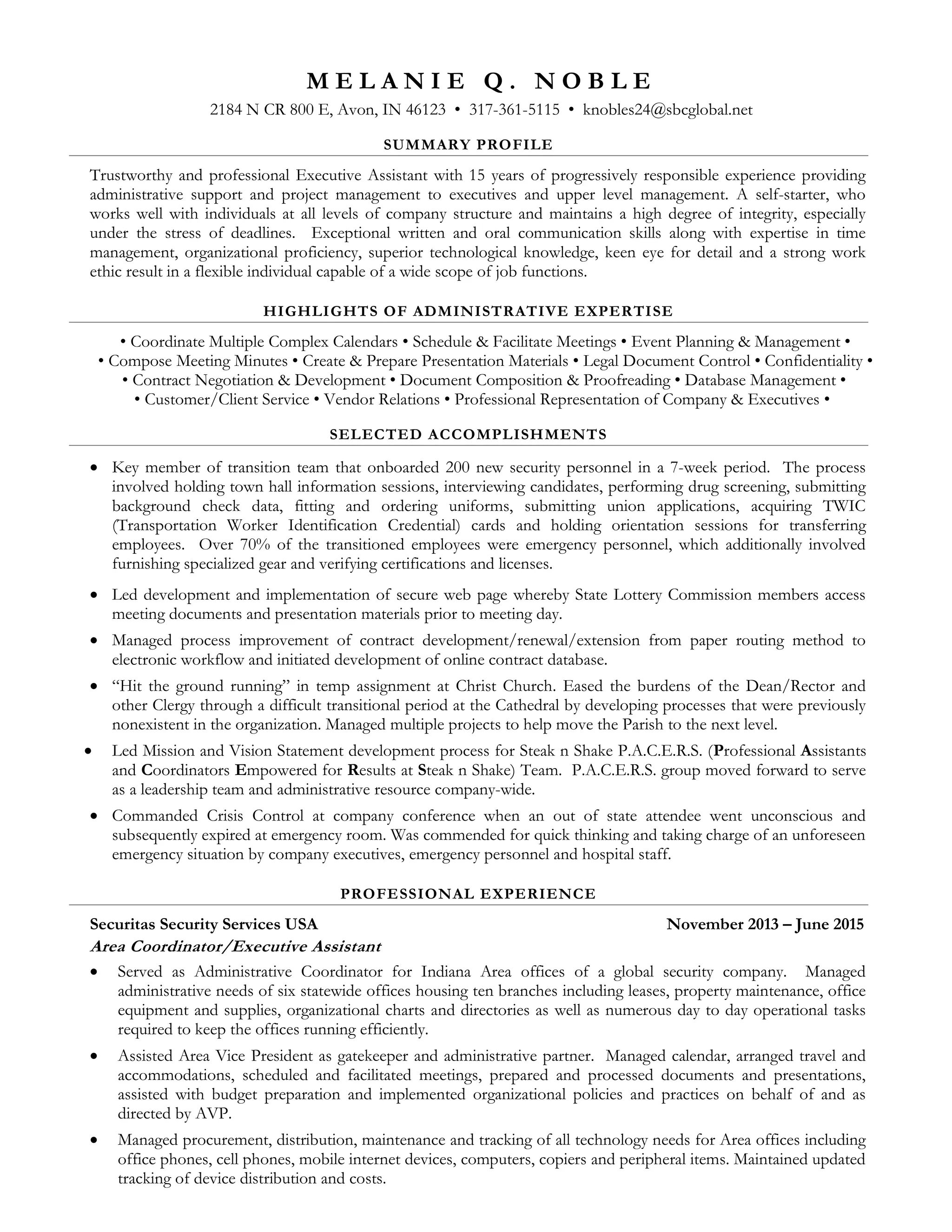 MNobleResume2016 | PDF
