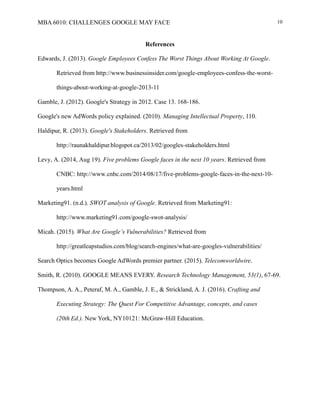 Challanges Google May Face | PDF