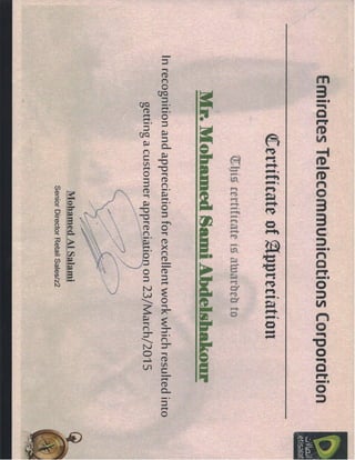 Certificate of Appreciation | PDF