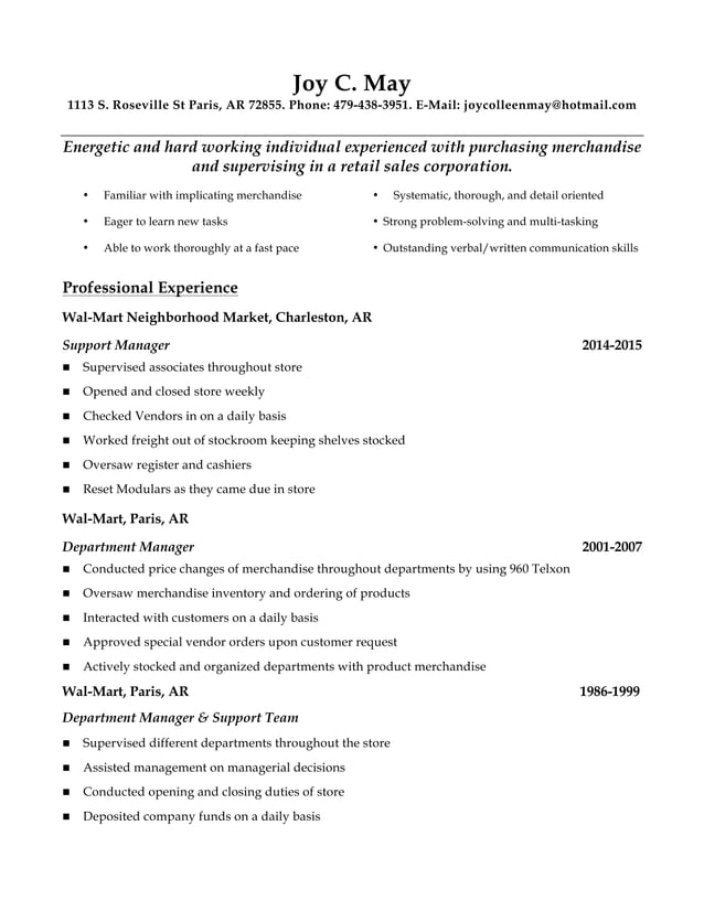 Joy May resume (1) | PDF | Business | Business and Finance