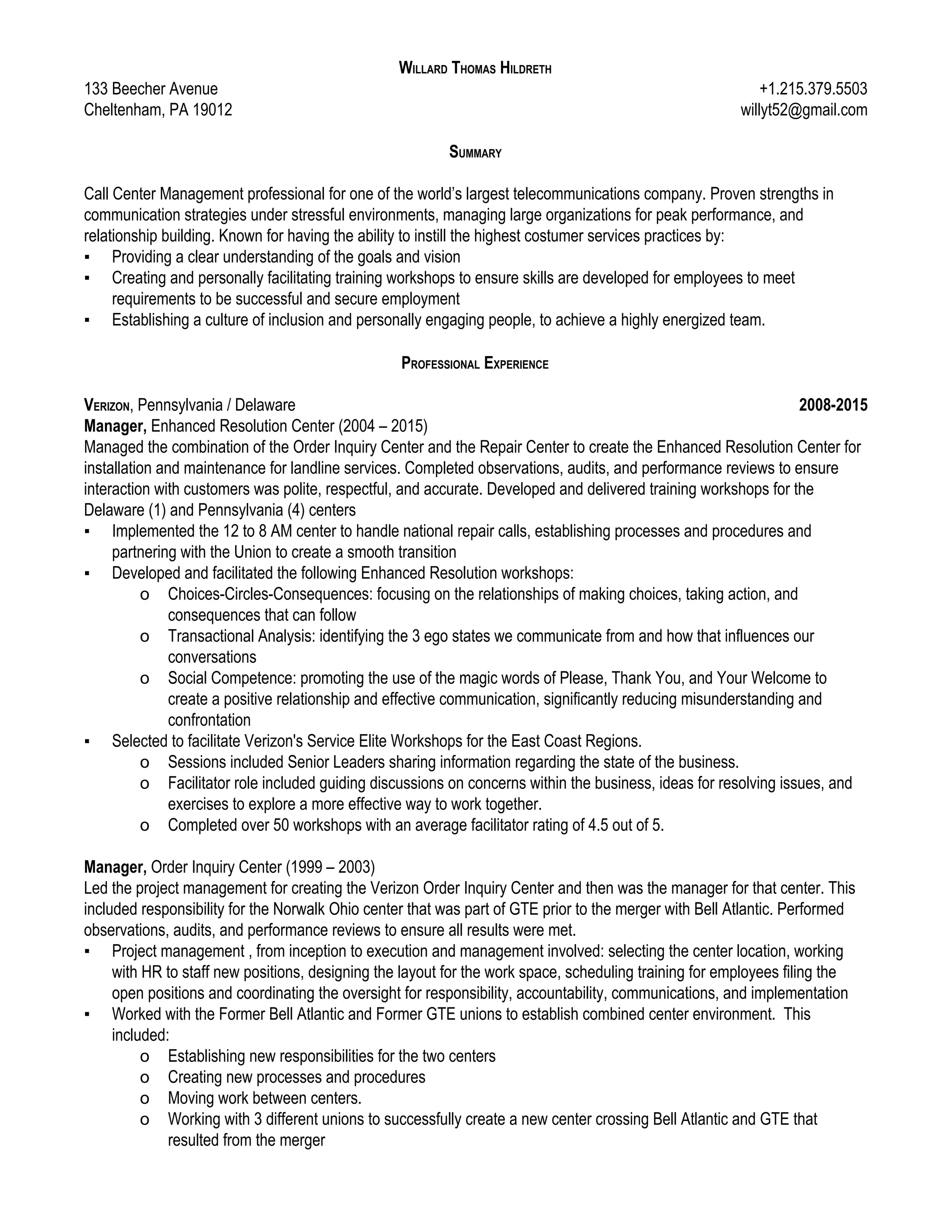 Willard, Hildreth Resume 9-3-15.doc (1) | PDF