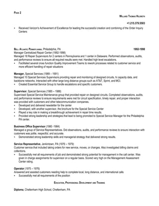 Willard, Hildreth Resume 9-3-15.doc (1) | PDF | Business | Business and ...