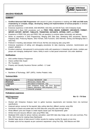 Anusha_SAS (1) | PDF