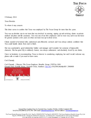 Reference Letter - Carl Chemaly | DOCX