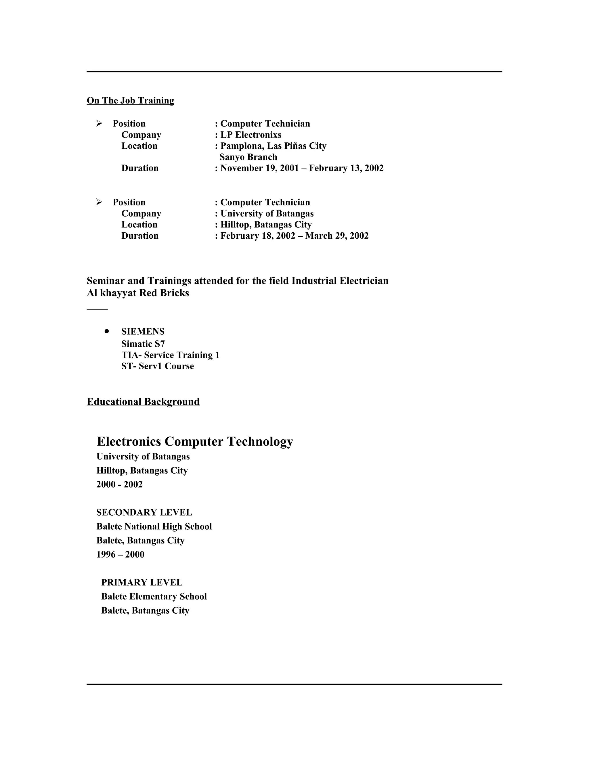 Comp tech | DOC | Technology & Computing