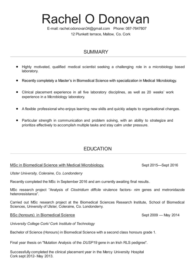 RACHELODONOVANCV | PDF