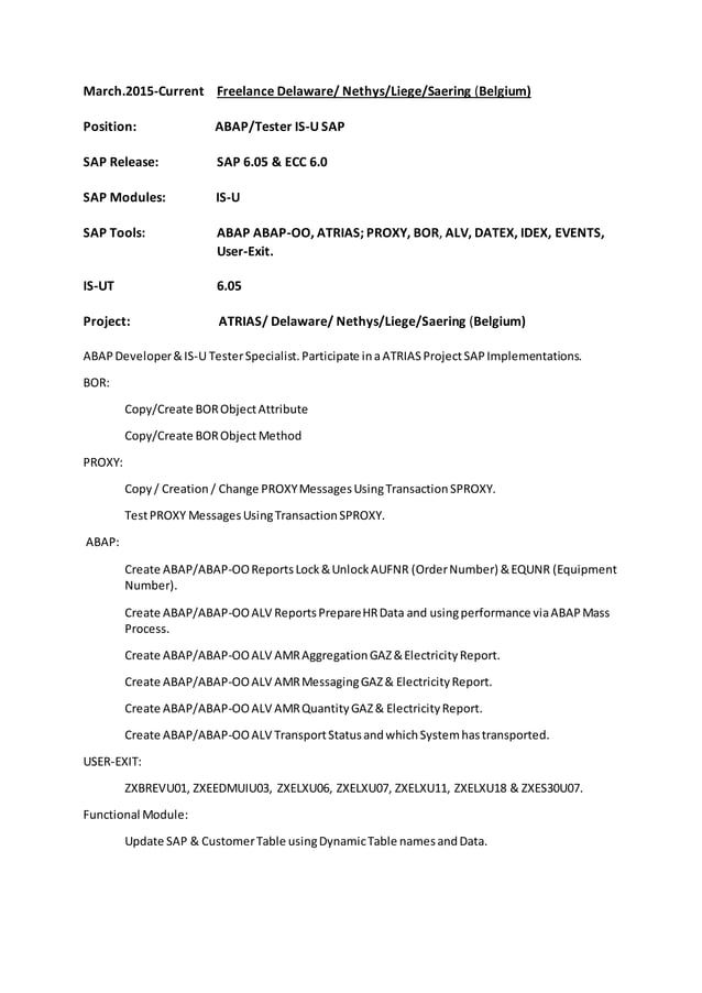 Nethys Delaware Consulting ATRIAS Liege | PDF