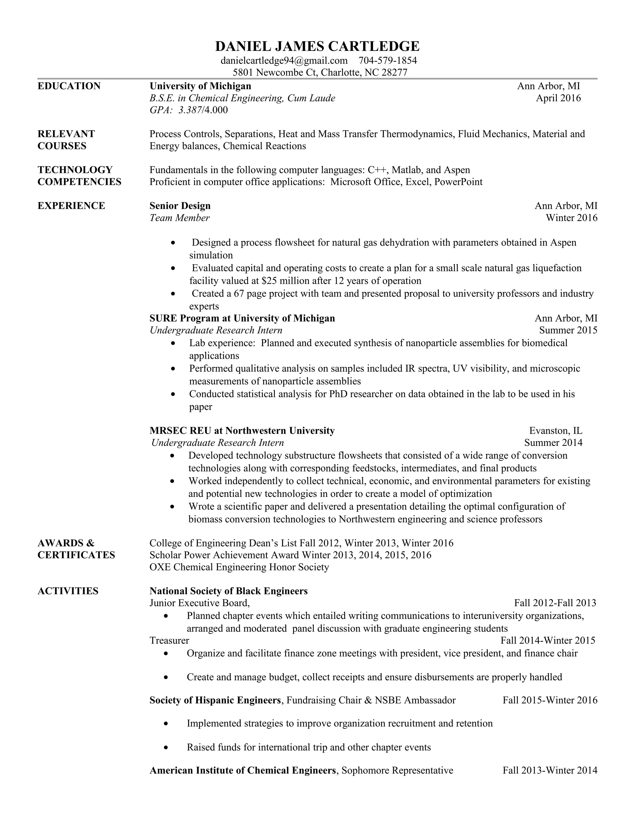 Cartledge Resume 2016 | DOC