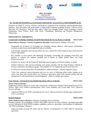 Bill Slusher Resume Final 5-5-15 | DOCX