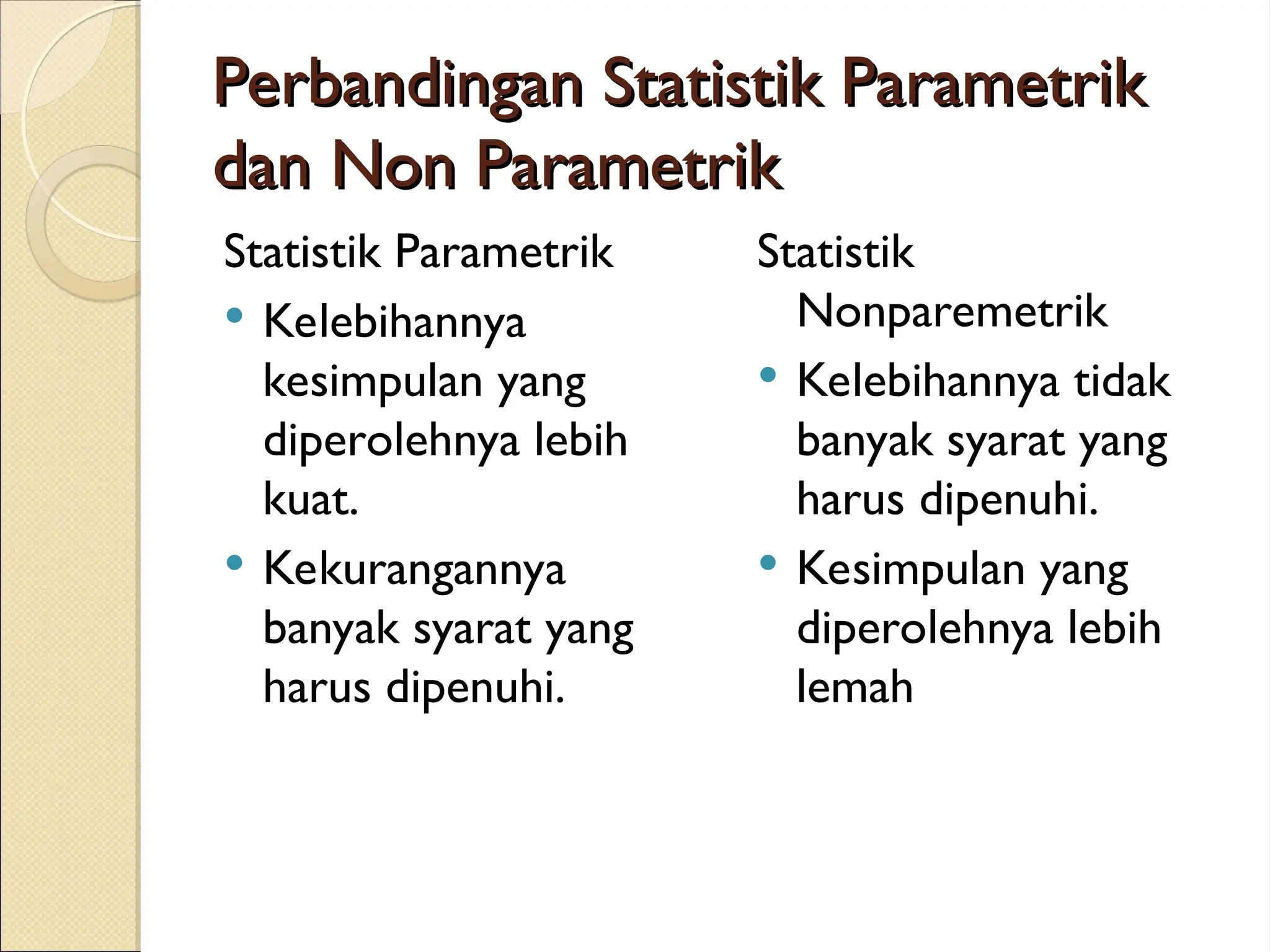 STATISTIKA NON PARAMETRIK: DALAM APLIKASI PENELITIAN.ppt